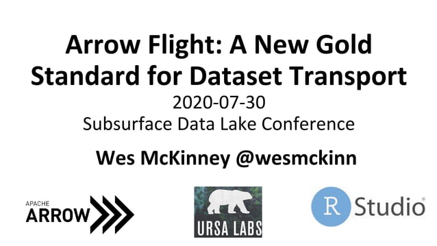 Apache Arrow Flight: A New Gold Standard for Data Transport | PDF | Databases | Computer ...