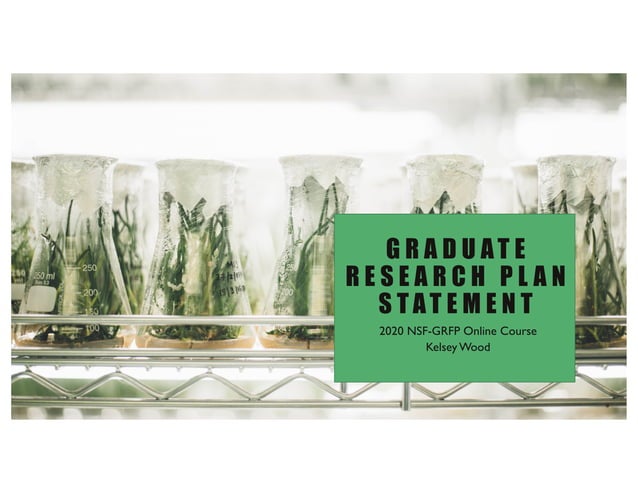 The NSF-GRFP: Proposed Research Statement | PPT