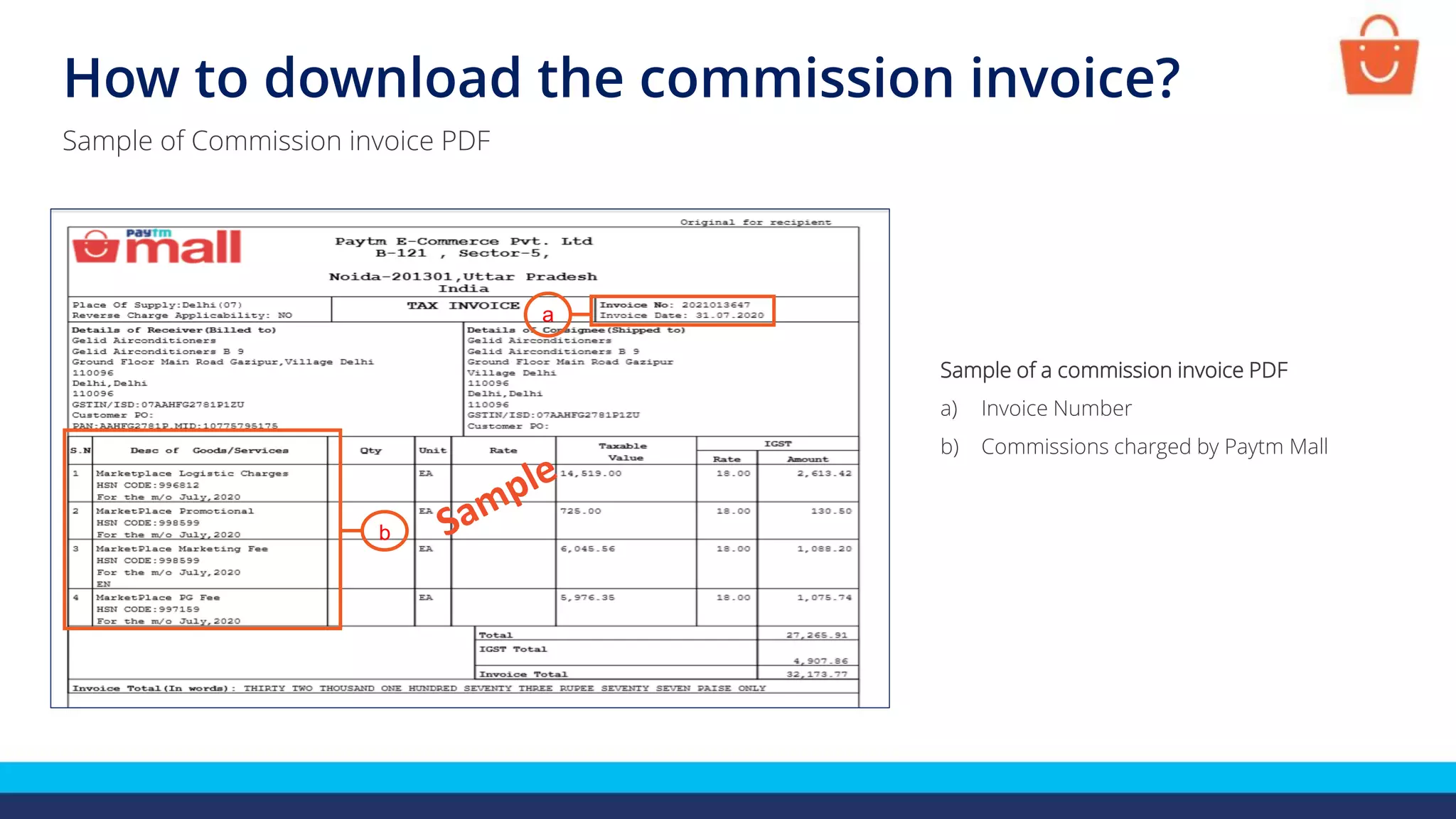 Commission invoice - B2C | PDF