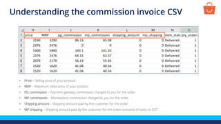 Commission invoice - B2C | PPT