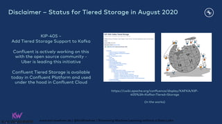 Apache Kafka, Tiered Storage and TensorFlow for Streaming Machine Learning without a Data Lake | PPT