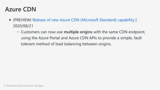 Azure Update Summary (App) 202008 | PDF