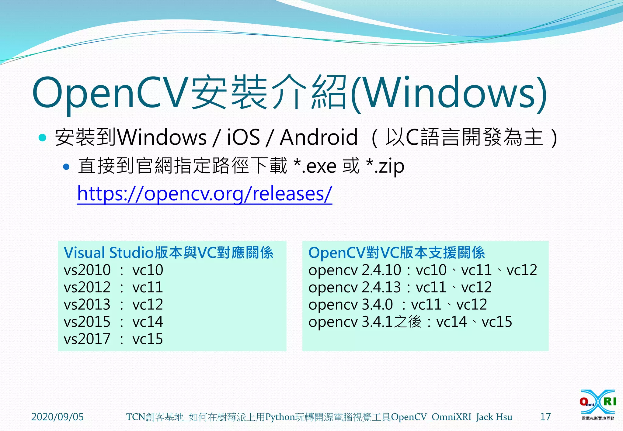20200905_tcn_python_opencv_part1_omnixri | PPT