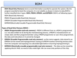 Computer system and organization types of memory | PPT
