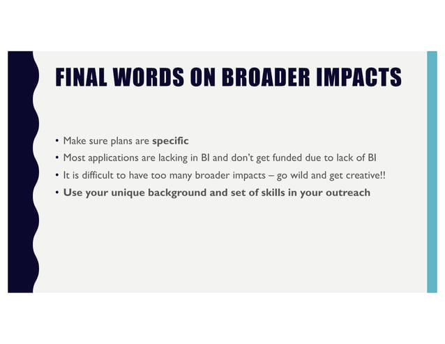 NSF-GRFP: Broader Impacts | PPT