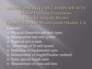 XI-Physics-Unit and Measurement | PPTX