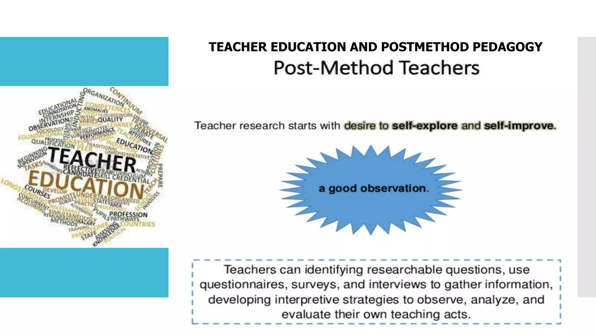 Reconceptualizing ELT from the postmethod pedagogy | PPT