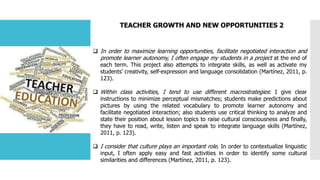 Teacher growth and professional opportunities using postmethod pedagogy ...
