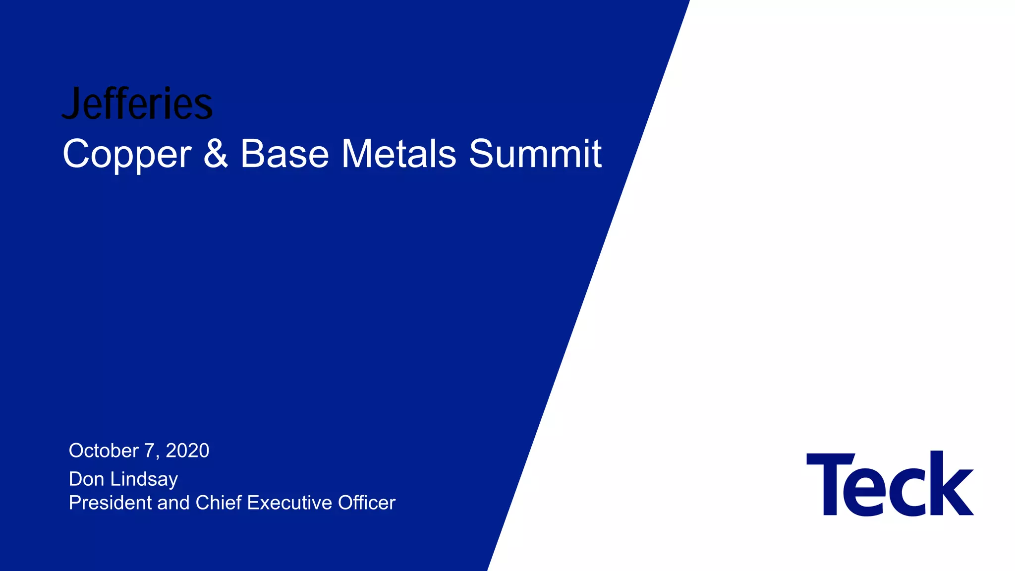 Jefferies Copper & Base Metals Summit | PDF