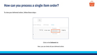 SCD - Steps to process a single order - LMD | PPT