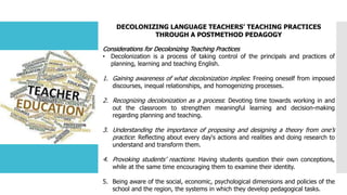 Decolonizing ELT: Diversity, difference, and teaching practices | PPT