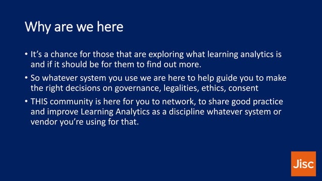 Jisc learning analytics network meeting - why are we here? | PPT | Free ...