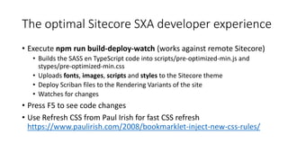 Sitecore 10 XC SXA frontend development using the SXA Storefront Branded | PPT