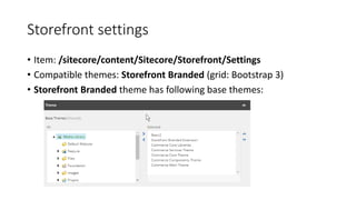 Sitecore 10 XC SXA frontend development using the SXA Storefront Branded | PPTX