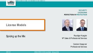 Software License Models - Spicing up the Mix | PPT