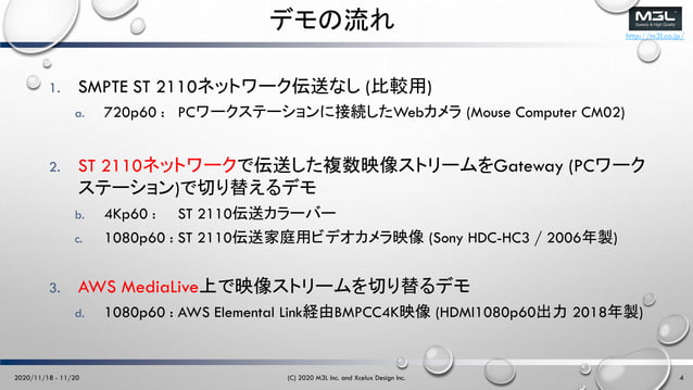 SMPTE ST 2110 to Cloud Concept Demo | PPT
