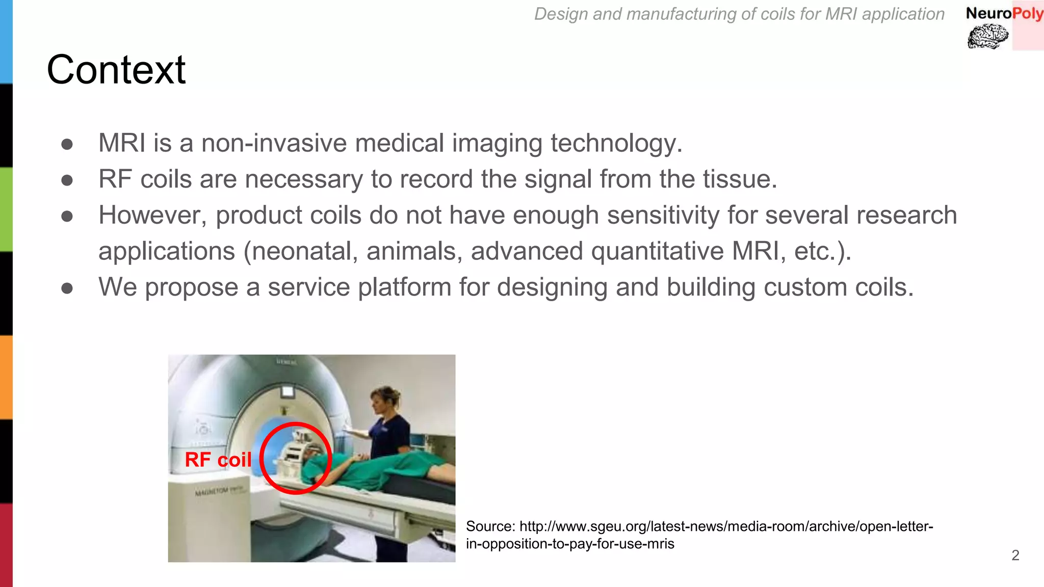 Design and manufacturing of coils for MRI application | PPTX