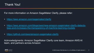 Amazon SageMaker Clarify | PPT