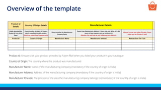 Updating manufacturer & country of origin details | PDF