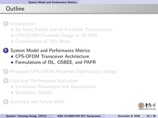 Optimal Preamble Design for Short Packet Circularly Pulse-Shaped OFDM Transmissions | PDF