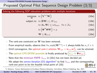 Optimal Preamble Design for Short Packet Circularly Pulse-Shaped OFDM Transmissions | PPT