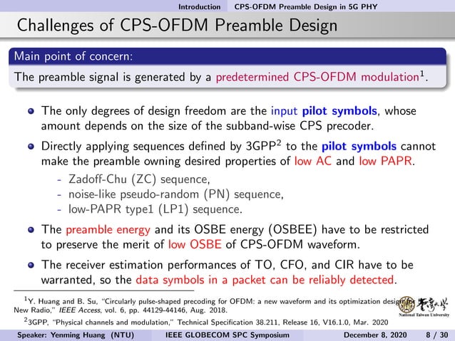 Optimal Preamble Design for Short Packet Circularly Pulse-Shaped OFDM ...