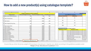 Adding a new product(s) using catalogue template | PPT