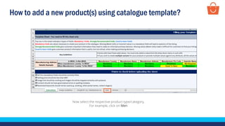 Adding a new product(s) using catalogue template | PPT