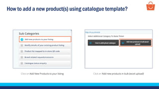 Adding a new product(s) using catalogue template | PPT