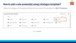Adding a new product(s) using catalogue template | PPT