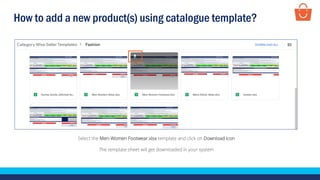 Adding a new product(s) using catalogue template | PPT