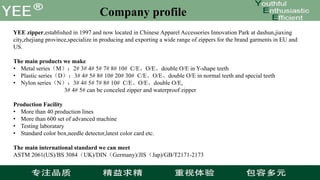 YEE ZIPPER PROFILE AND PRODUCTION PROCESS | PDF