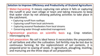 DRYLAND AGRICULTURE - CURRENT STATUS AND CHALLENGES | PPTX