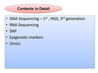 Sequence based Markers | PPTX