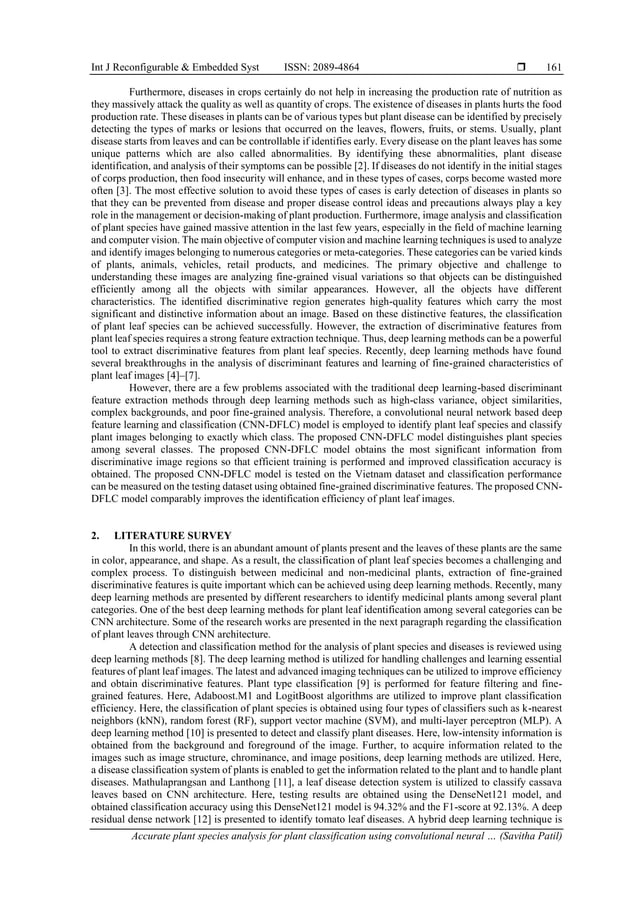 Accurate plant species analysis for plant classification using ...