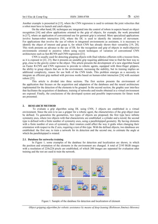 Object gripping algorithm for robotic assistance by means of deep leaning | PDF