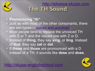 Learning English Pronuciation th sound | PPT