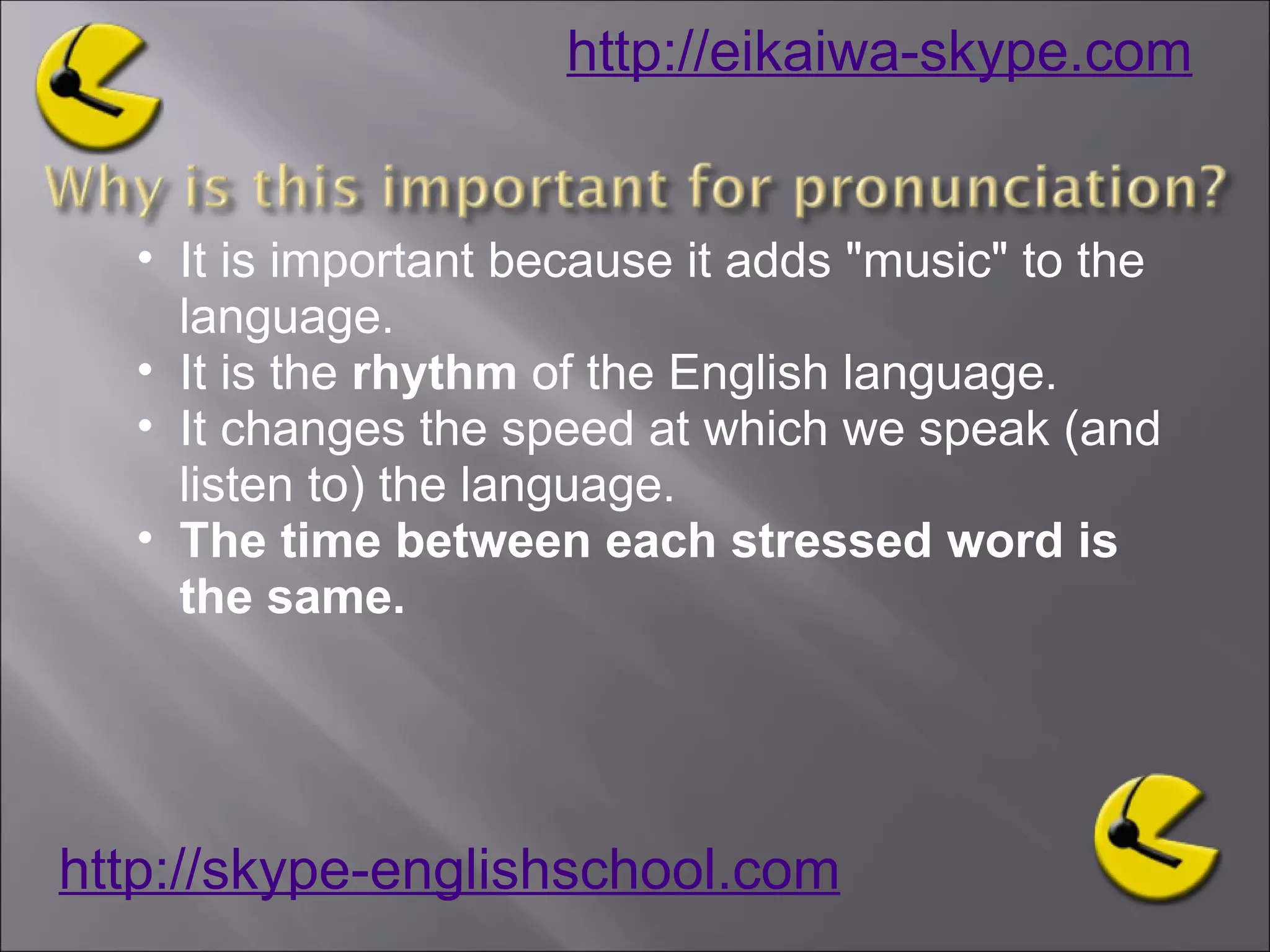 Learning English Pronunciation sentence stress1 | PPT