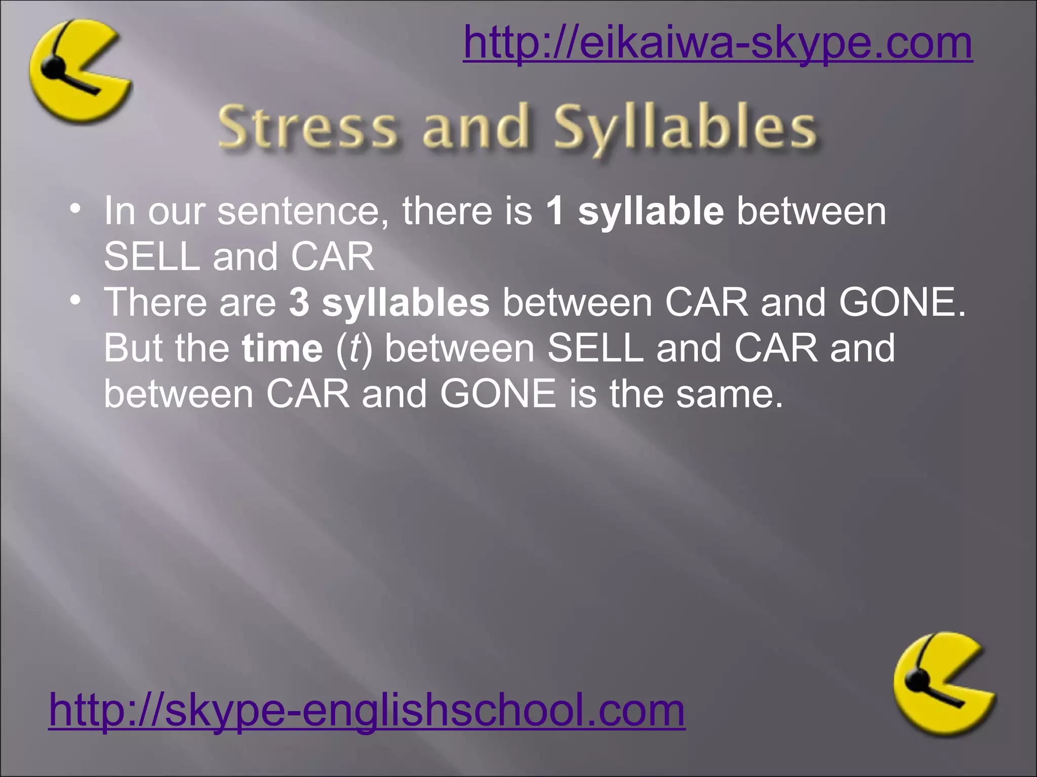 Learning English Pronunciation sentence stress1 | PPT