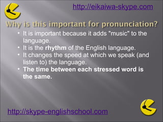Learning English Pronunciation sentence stress1 | PPT