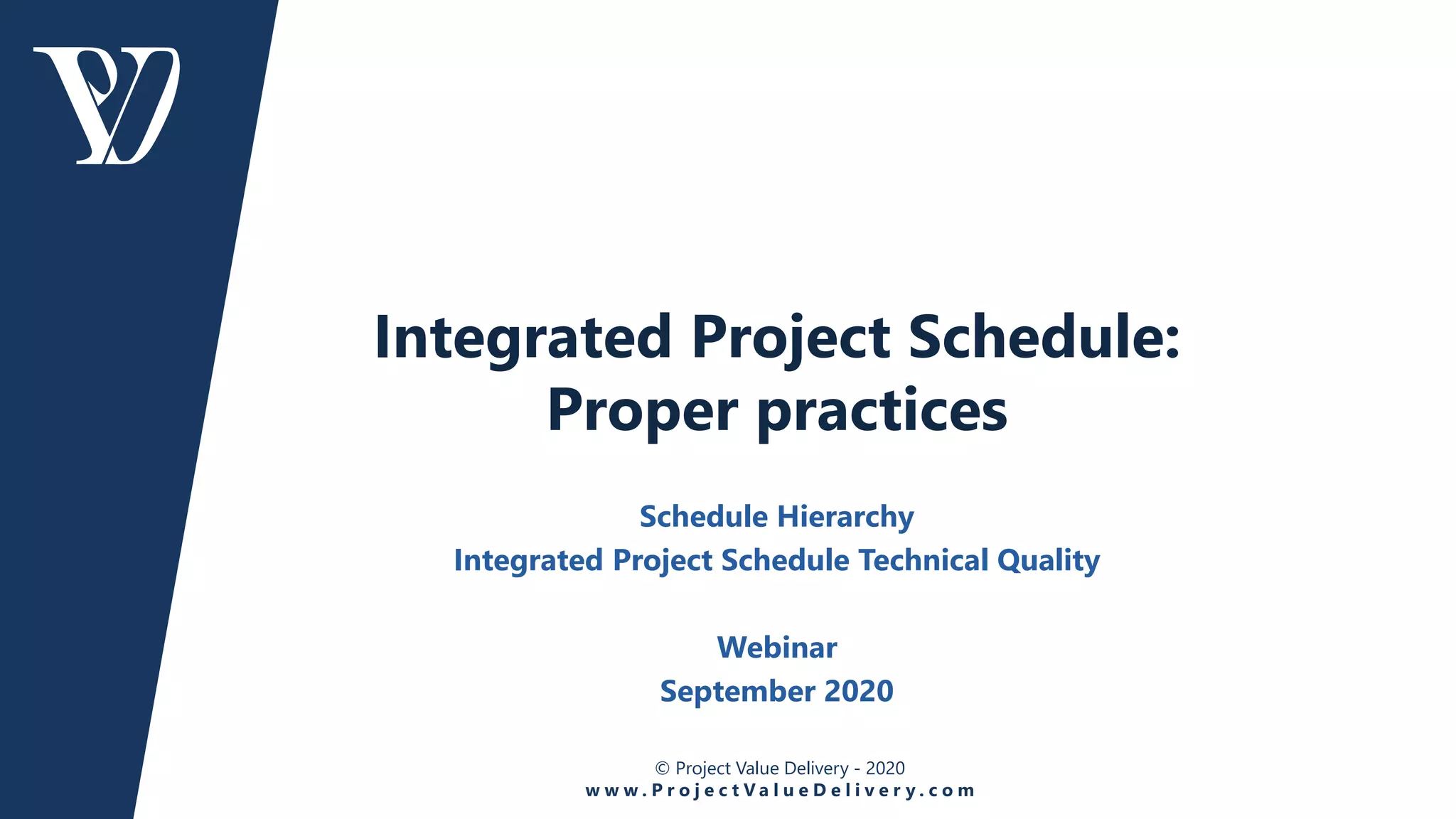 Advanced project scheduling: proper practices for integrated project ...