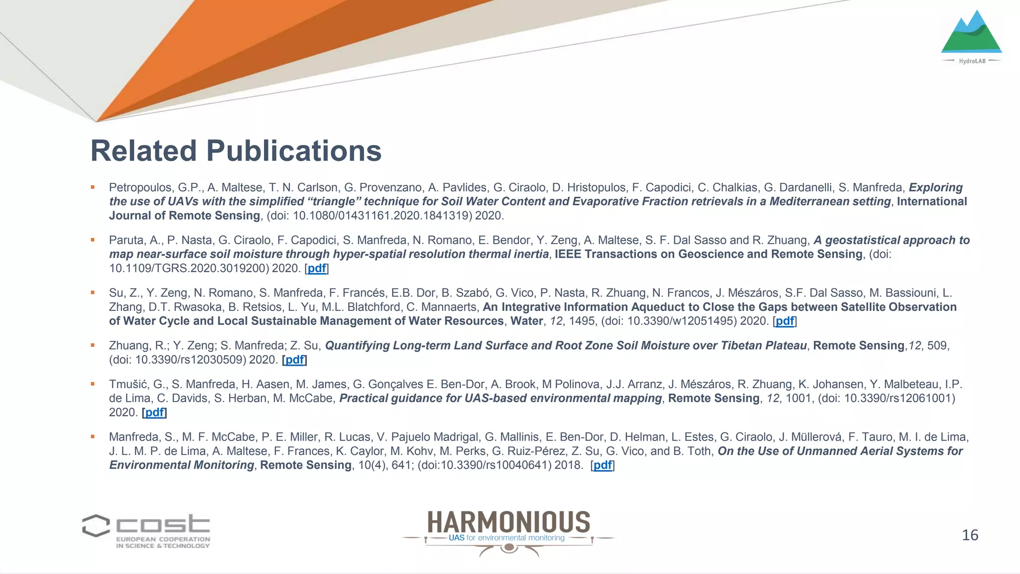 Soil Moisture Retrievals from Unmanned Aerial Systems (UAS) | PPT
