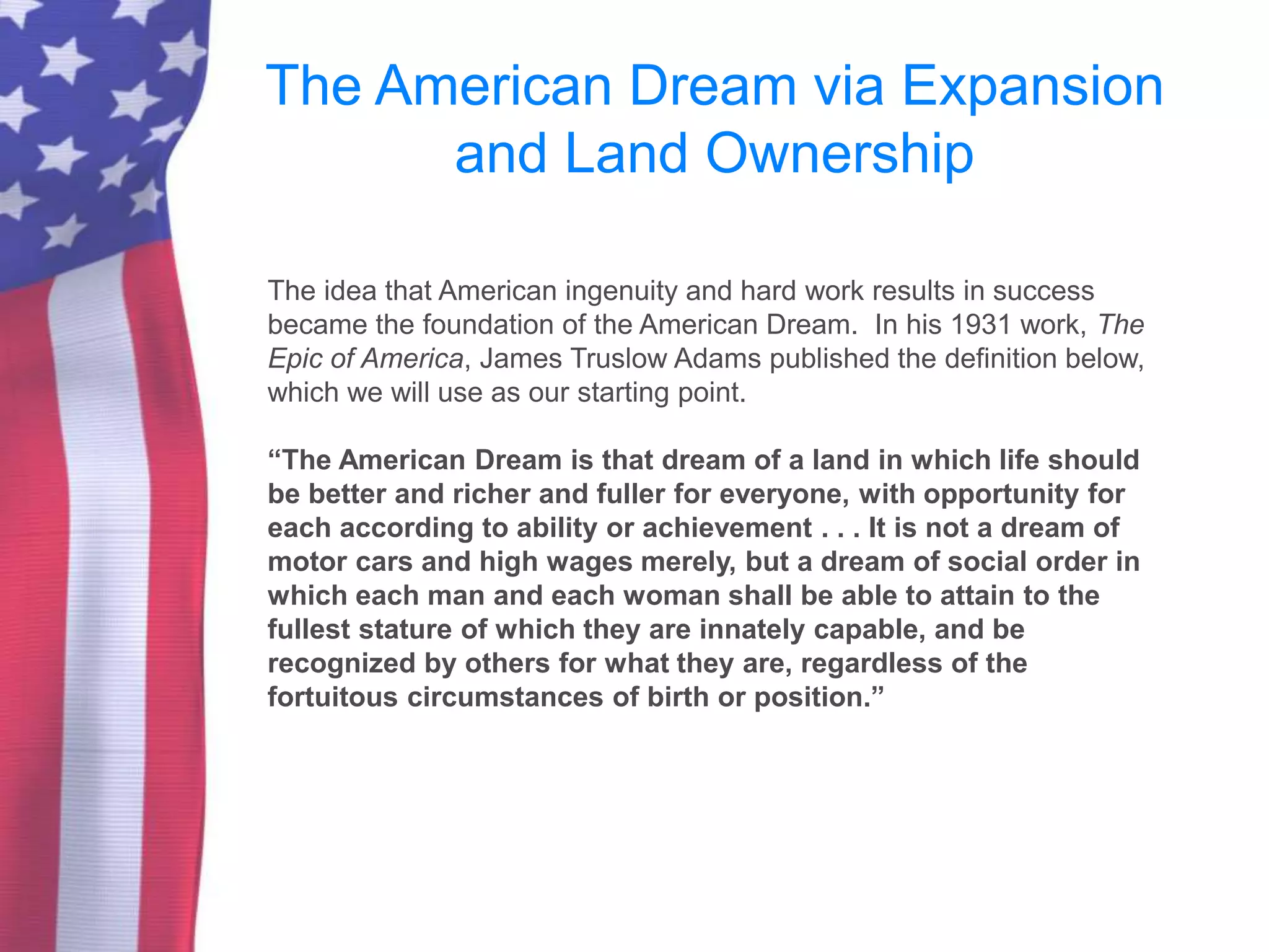 2020 american dream week 1 | PPTX