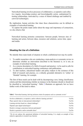 Networked Learning: Inviting Redefinition | PDF