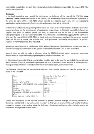 Tail seal sealants for EPB-TBM | PDF