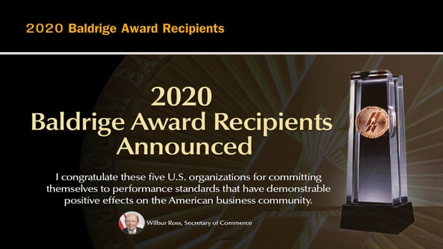 รางวัล Malcolm Baldrige National Quality Award 2020 baldrige award ...