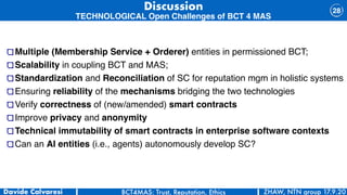 BCT4MAS - Blockchain for Multi-Agent Systems - NTN invited talk | PPT | Free Download