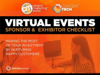 Virtual Events - Sponsor and Exhibitor Checklist | PPT