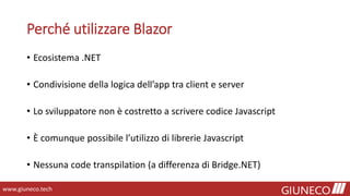Blazor with .net 5 - di Gerardo Greco | PPT
