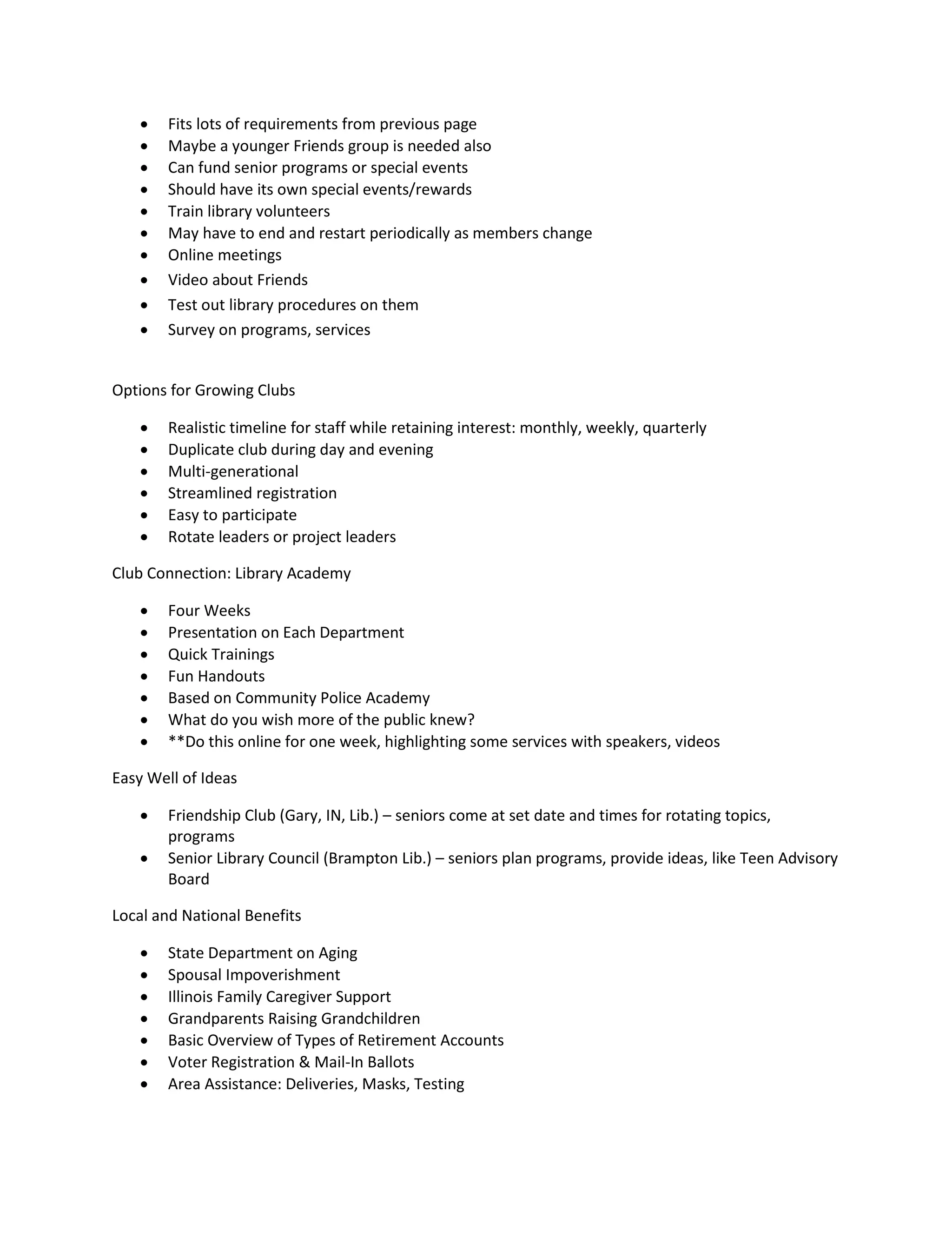 Building Great Programs for Seniors: Presenter Outline (July 2020) | PDF